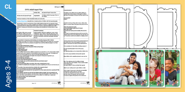 EYFS My Special People Treasure Box Adult Input Plan Pack