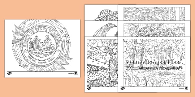 free state symbol coloring pages