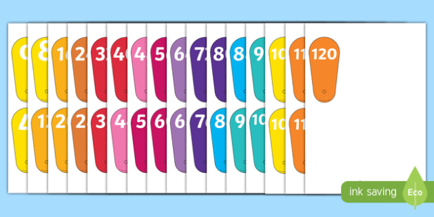 Number Fans 0-120 (teacher made)