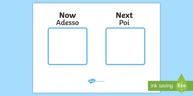 Now, Next Visual Aid English/Italian - Now Next Visual Aid