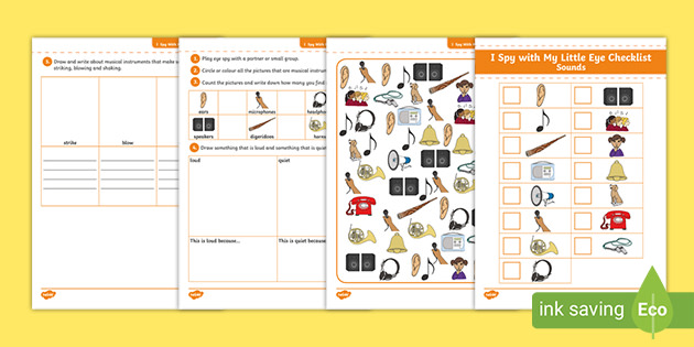 Sound Worksheet I Spy (teacher made)