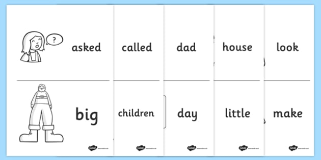 High-frequency words with pictures | Printable | Twinkl