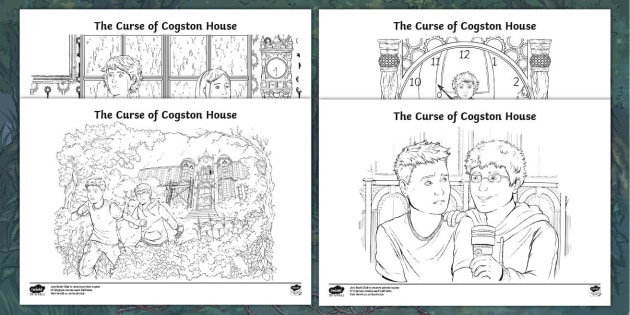 The Curse of Cogston House Short Story Colouring Pages