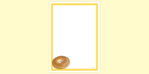 FREE! - Simple Blank Bagel Page Border | Page Borders | Twinkl