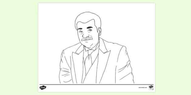 FREE! - Neil deGrasse Tyson Colouring | Colouring Sheets