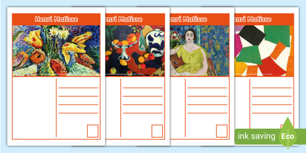 FREE! - Henri Matisse Postcards (teacher made)