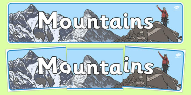 Mountains Display Banner - mountains, mountains of the world