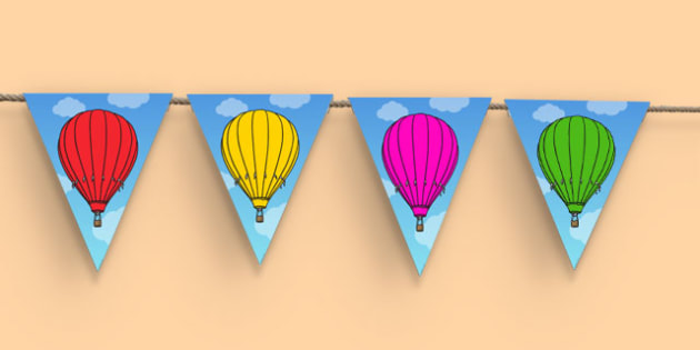 Hot Air Balloons Bunting (teacher made)
