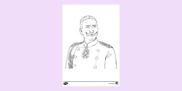 Kaiser Wilhelm II Colouring Sheet | Colouring Sheets