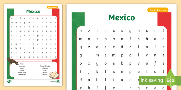 Mexico Word Searches | twinkl.com.au