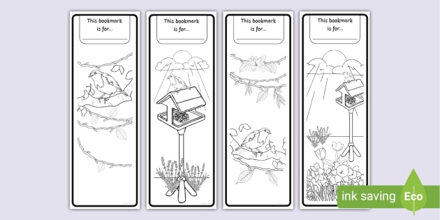 FREE! - Robin Bookmarks to Colour (teacher made)