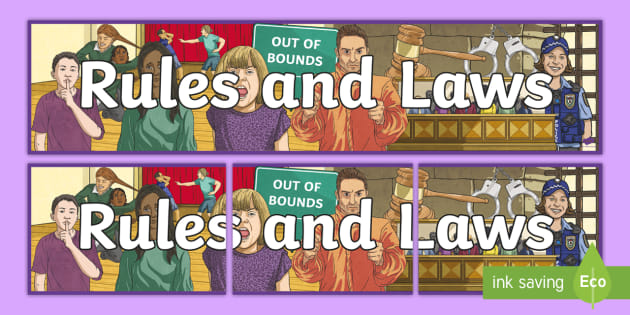 Rules and Laws Display Banner (teacher made)