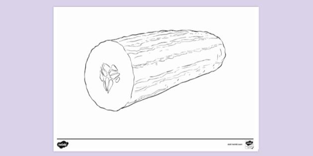 FREE! - Cucumber Colouring Sheet | Primary Resources