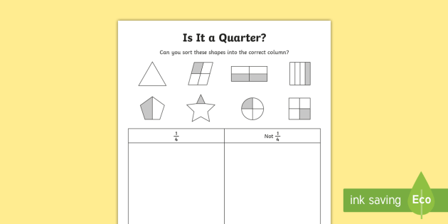 Fractions Halves and Quarters Worksheet - Twinkl Numeracy