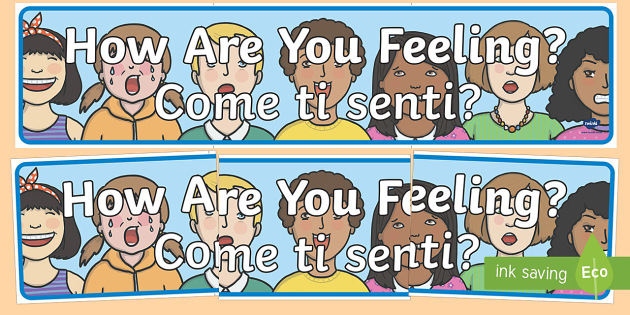 How are You Feeling? Display Banner English/Italian