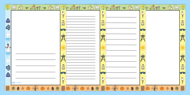Seasons Page Borders (teacher made)