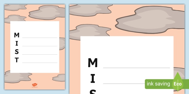 Mist Acrostic Poem Template