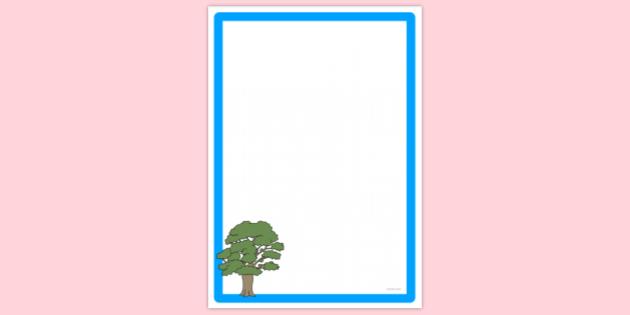 FREE! - Sycamore Tree Page Border | Page Borders | Twinkl Resources