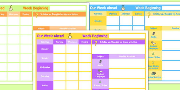 Weekly Organiser - Child Planner (teacher made) - Twinkl