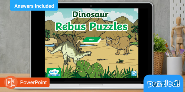 Fun Dinosaur Rebus Puzzles PowerPoint - Twinkl - Kids Puzzle