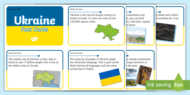 * NEW * Ukraine KS2 Fact Cards (teacher made)