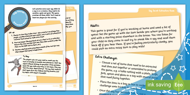 Spy Secret Extraction Game (teacher made)