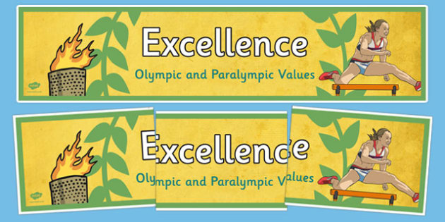Excellence Olympics and Paralympics Values Display Banner