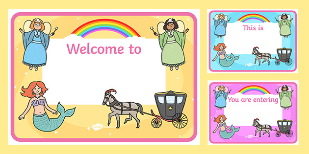 👉 Fantasy Editable Class Welcome Door Signs