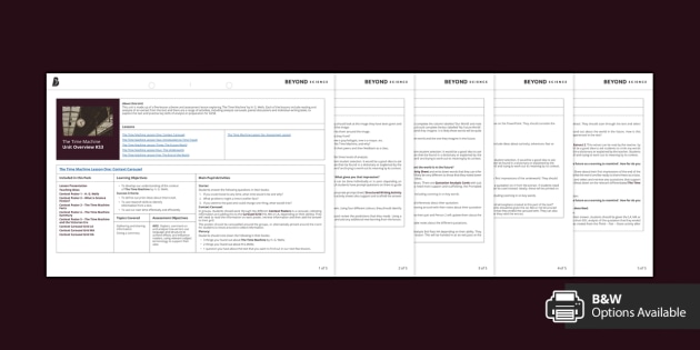 FREE! - The Time Machine Lesson Plans | KS3 English | Beyond English