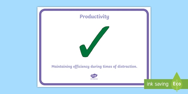 Productivity Display Poster (teacher made)
