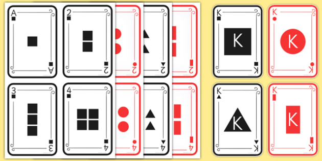 2D Shape Playing Cards