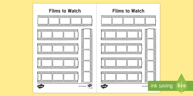 Bullet Journal Films to Watch Planner