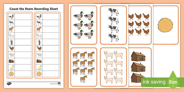 Count the Room 1-10: On the Farm Activity Pack