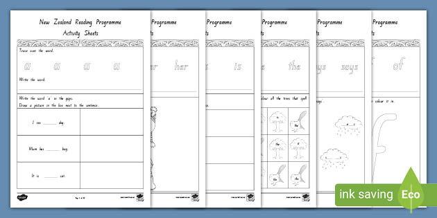 New Zealand Reading Programme Activity Sheets (teacher made)