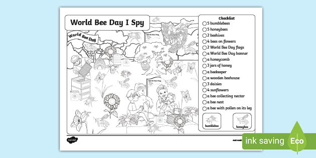 World Bee Day I Spy Activity - Bee Activity Sheet - Twinkl