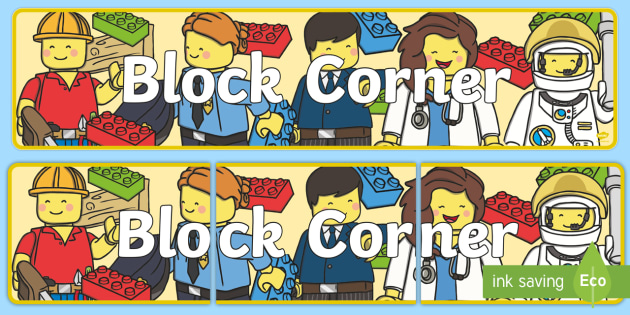 Block Corner Display Banner - Building Bricks, Building Blocks