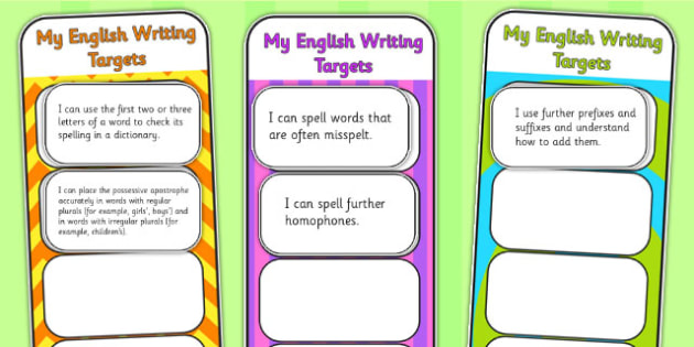 2014 National Curriculum LKS2 Years 3 and 4 Writing Assessment Bookmarks