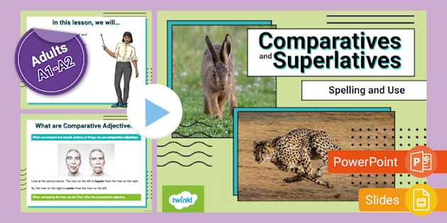 Ppt Comparativesuperlative Adjectives Powerpoint