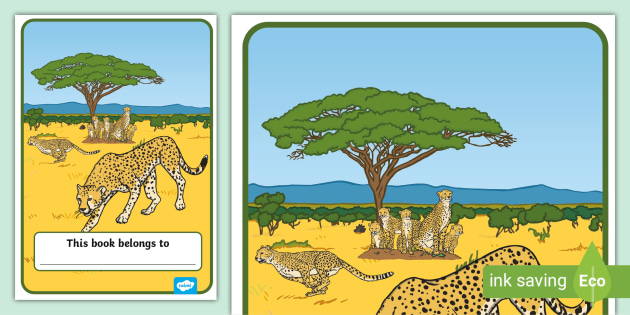 FREE! - Cheetah Themed Book Cover (teacher made)