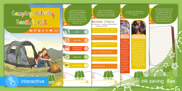 Camping Activity Booklet KS2 (Ages 7 - 11) (Teacher-Made)