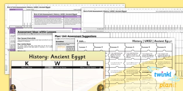 History: Ancient Egypt UKS2 Unit Assessment Pack