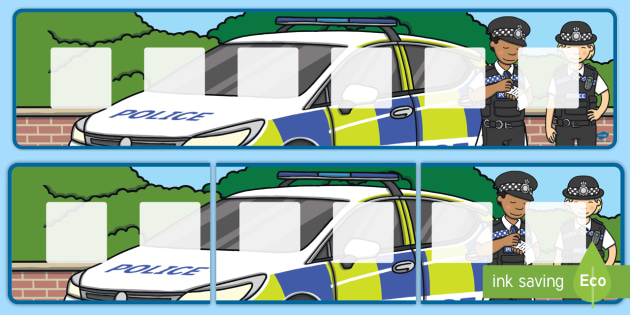 Police Car Themed Individual Visual Timetable