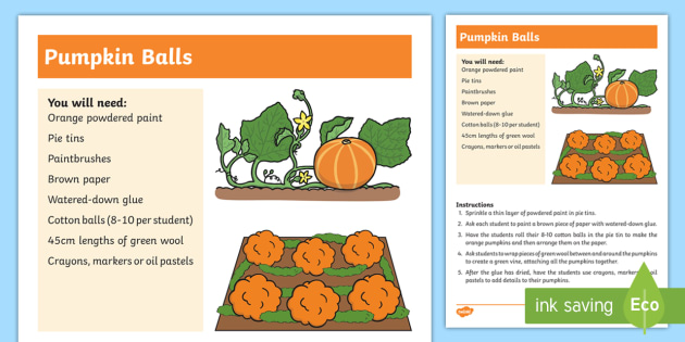 Pumpkin Balls Activity