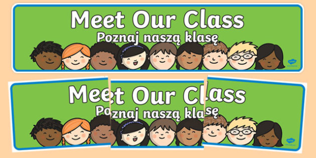 Meet Our Class Display Banner Polish Translation-Polish-translation