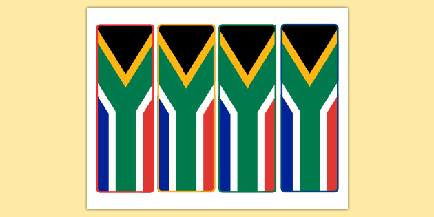 South African Flag Bookmarks (teacher made)