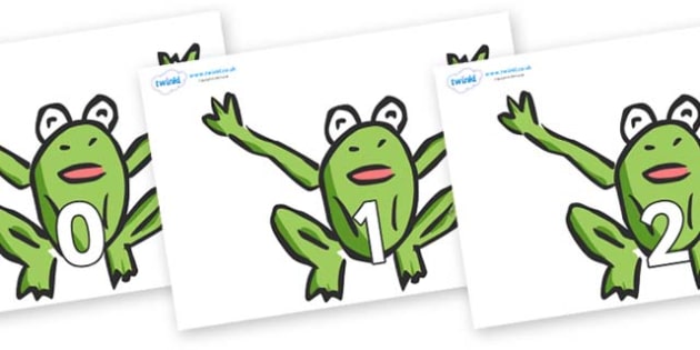 FREE! - Numbers 0-100 on Frogs - 0-100, foundation stage numeracy, Number