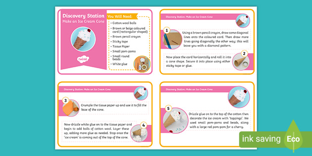 Ice Cream Craft Cards (teacher made)