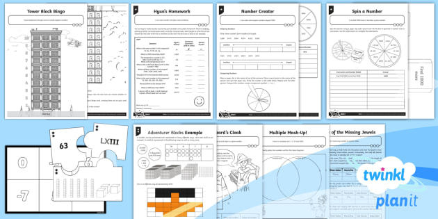 PlanIt Maths Y4 Number and Place Value Home Learning Activity Pack