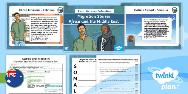 Year 6 History Australia Lesson Migration Africa Middle East
