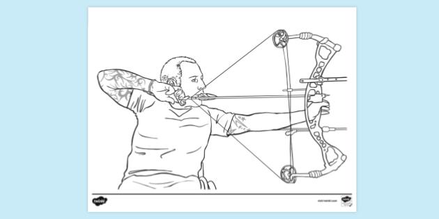 FREE! - Nathan MacQueen Paralympic Archer | Colouring Sheets